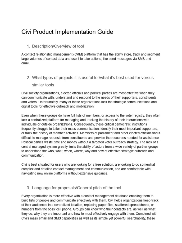 Civi Product Implementation Guide | PDF | Computer Security | Security