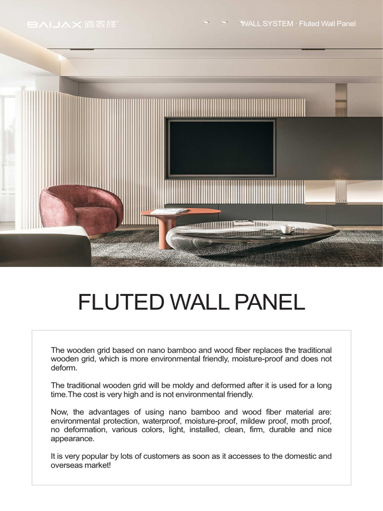 Eco-Friendly Fluted Wall Panels | PDF | Materials | Building Engineering
