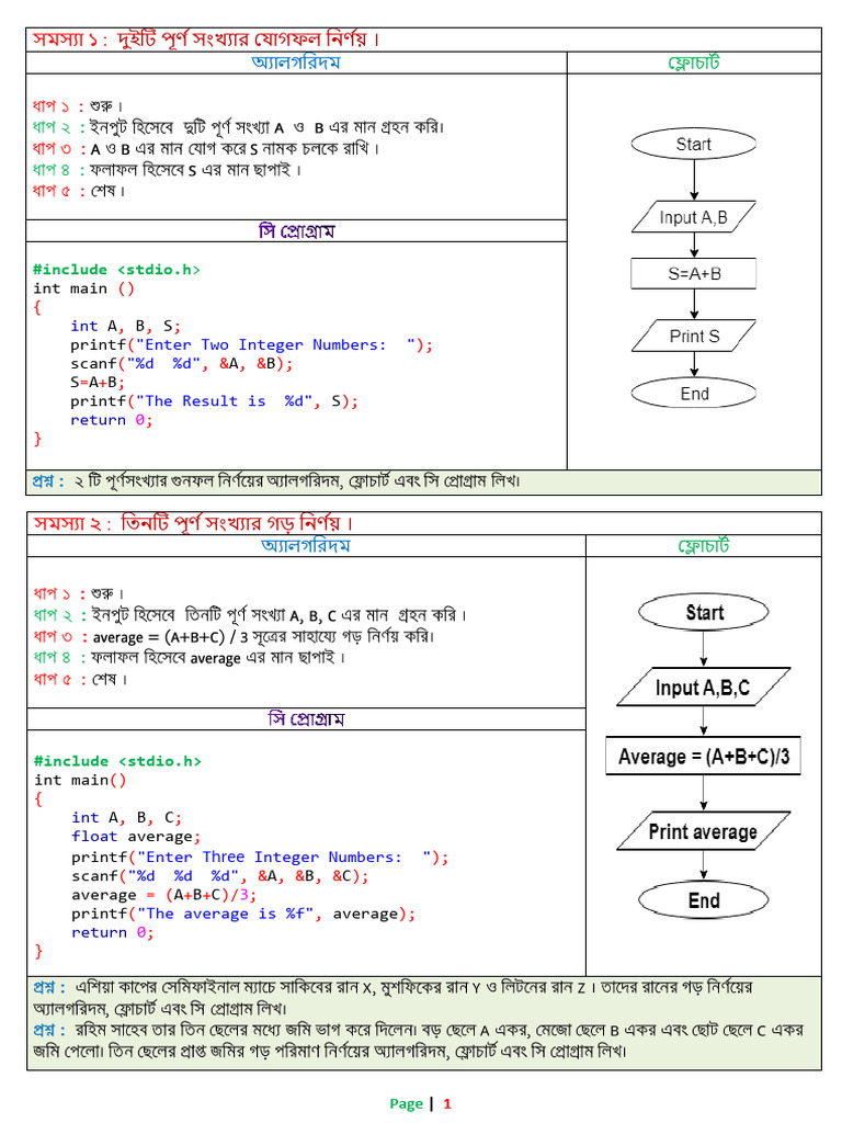 Chapter 5 Sheet 01 Basic and Conditional Program | PDF