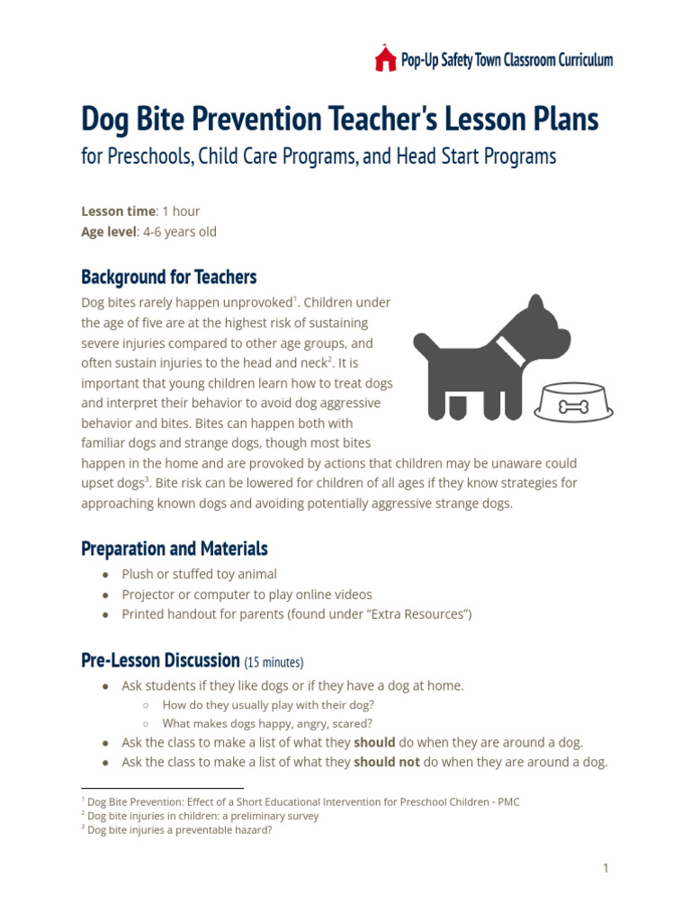 Dog Bite Prevention Lesson Plans | PDF | Dogs