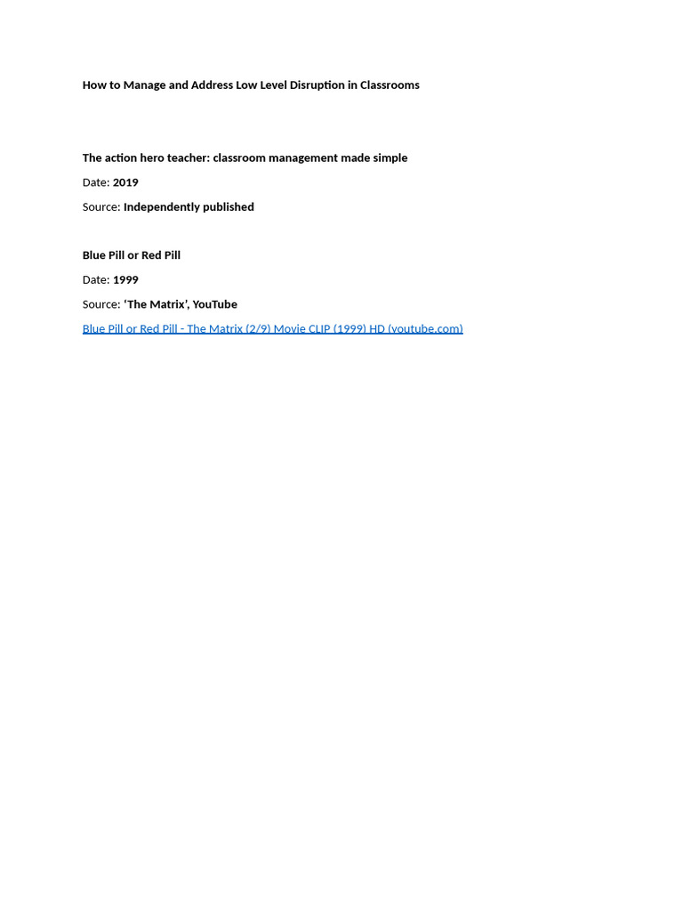 How to Manage Low Level Disruption Sec Supporting Documentation | PDF