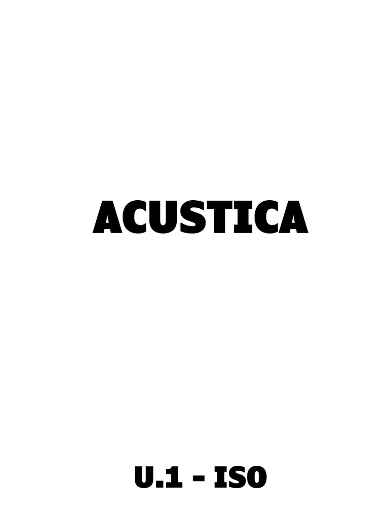 UNIDAD 1 - ISO | PDF | Sonido | Decibel