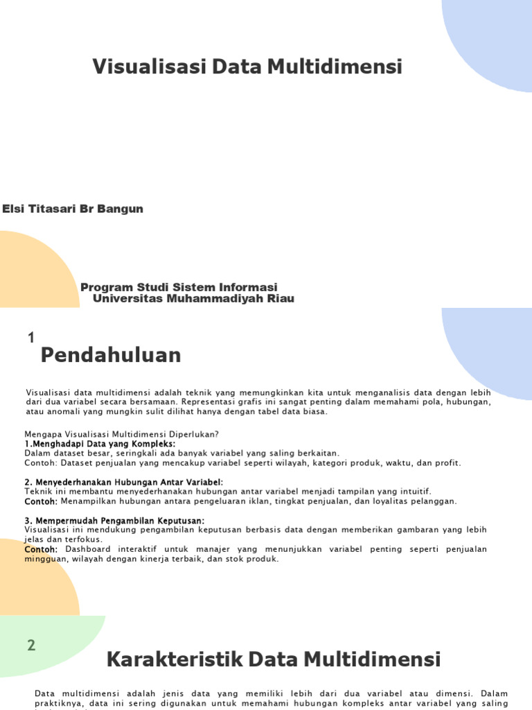 Pertemuan 6 - Visualisasi Data Multidimensi | PDF