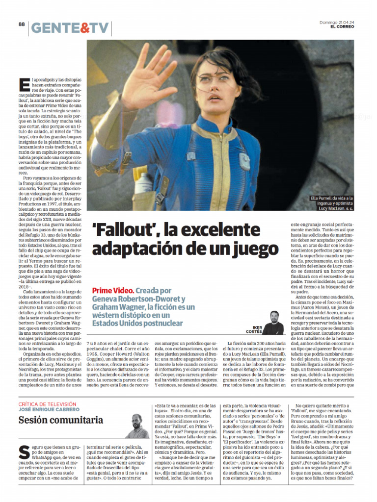 Fallout', La Excelente Adaptación de Un Juego | PDF