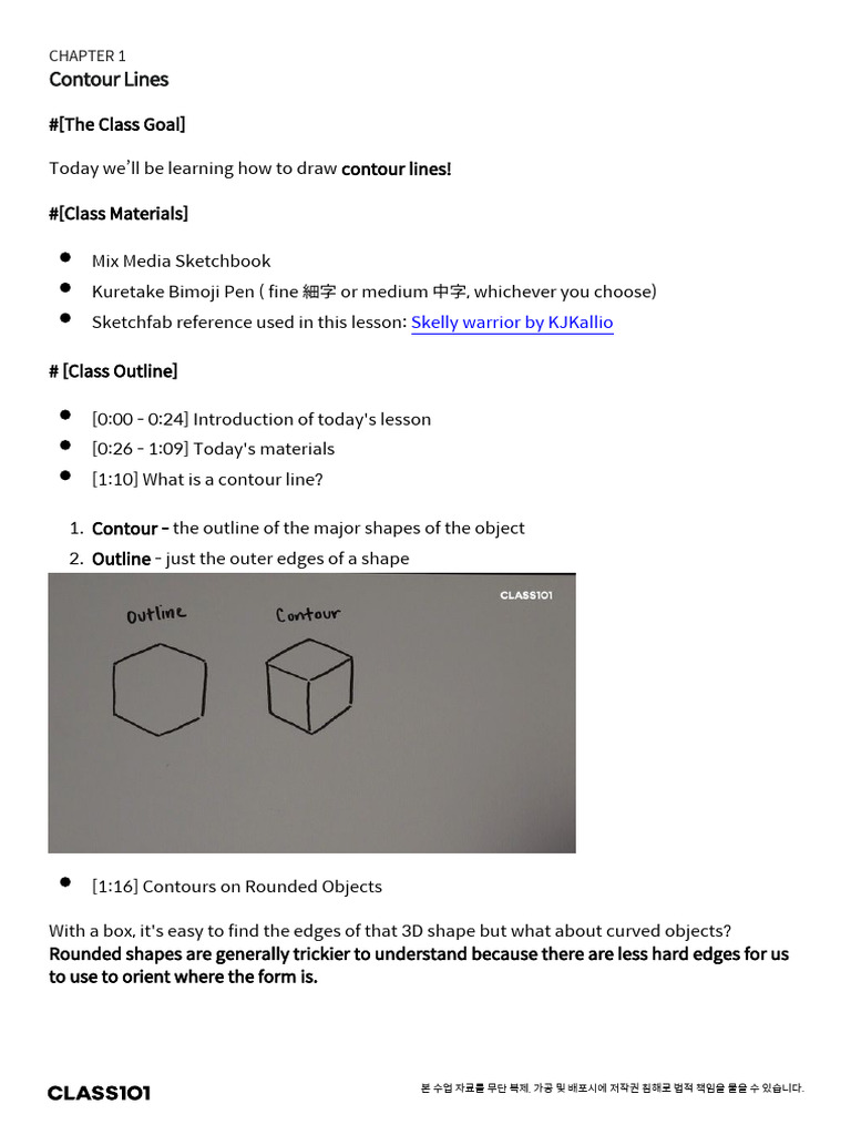 Drawing Contour Lines Techniques | PDF | Shape