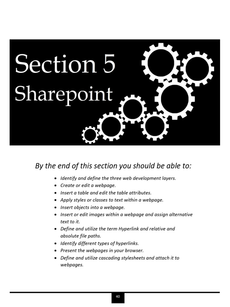 Section 5 - Sharepoint | PDF | Hyperlink | Typefaces