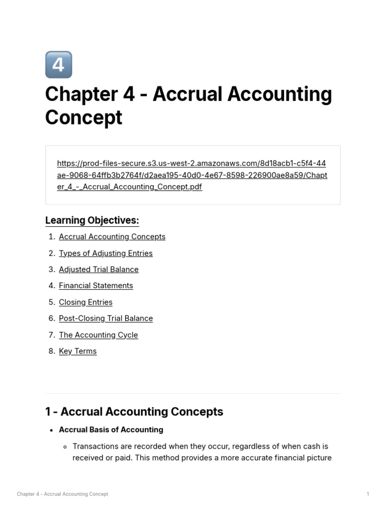 Accrual Accounting Concepts Explained | PDF | Debits And Credits | Deferral