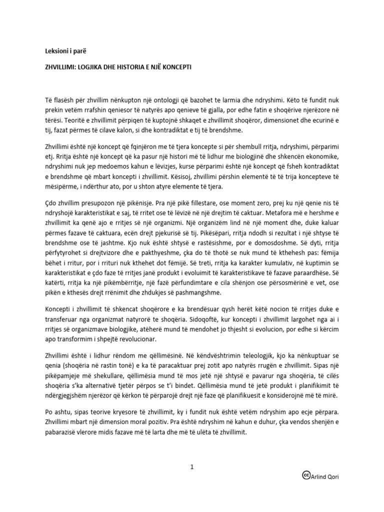 Zhvillimi. Logjika Dhe Historia e Nje Koncepti | PDF