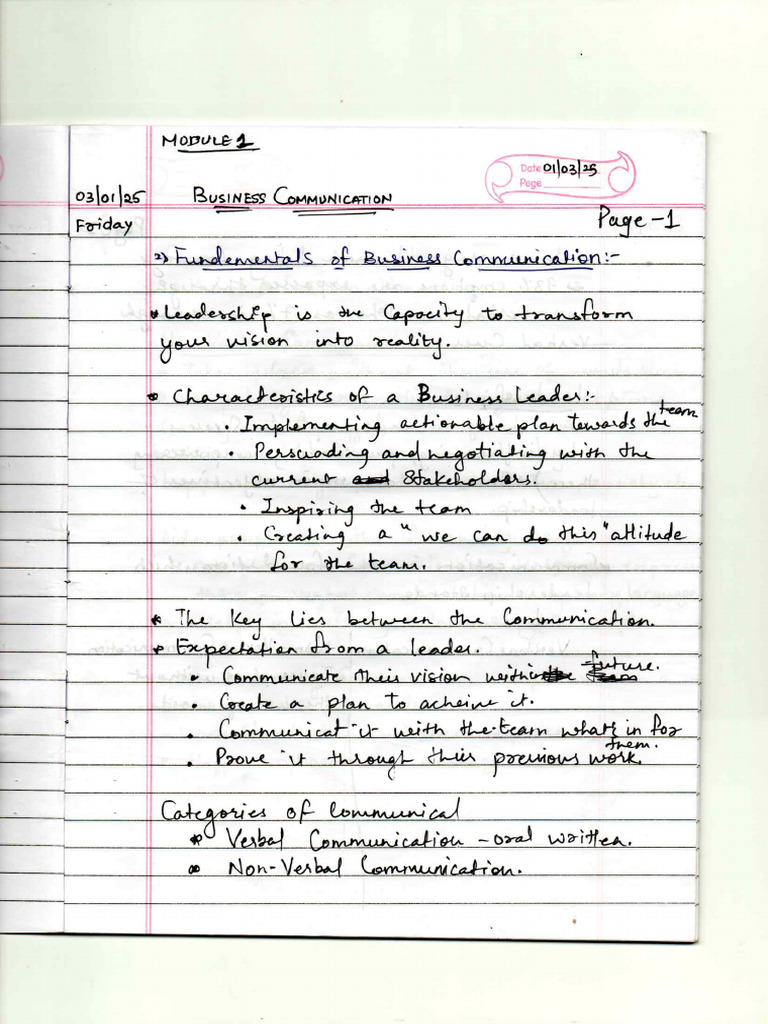Fundementals Of Business Management - Notes | PDF