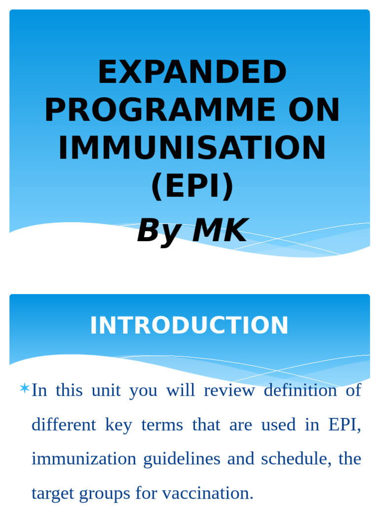 1. EXPANDED PROGRAMME ON IMMUNISATION (EPI)-1 | PDF | Vaccines ...