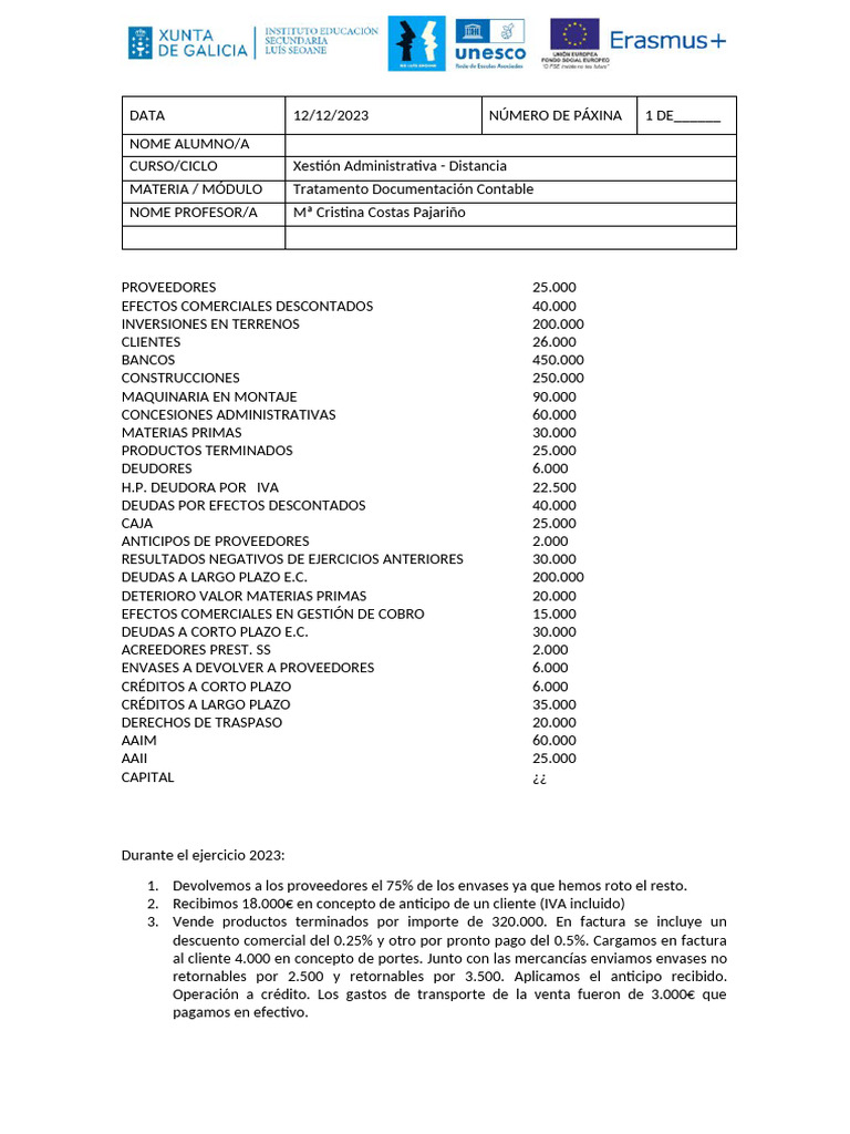 1 - Evaluaci - N Xead 23-24 | PDF | Factura | Business