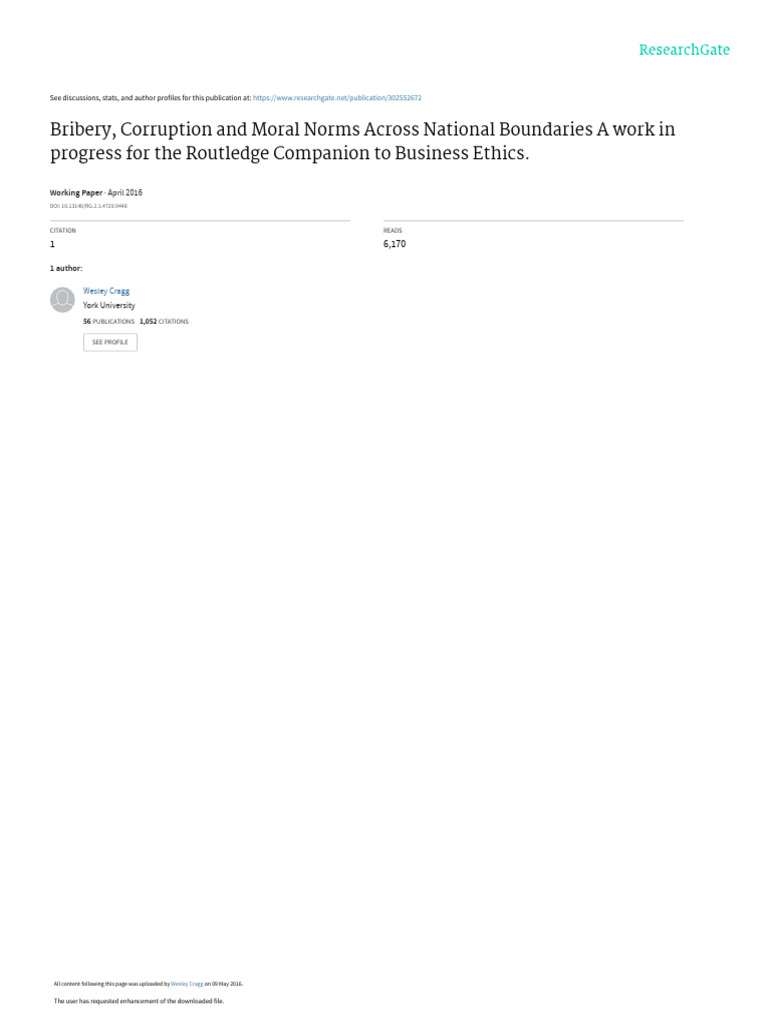 BriberyandcorruptionRoutledgefinaleditedversionApril2016 | PDF ...