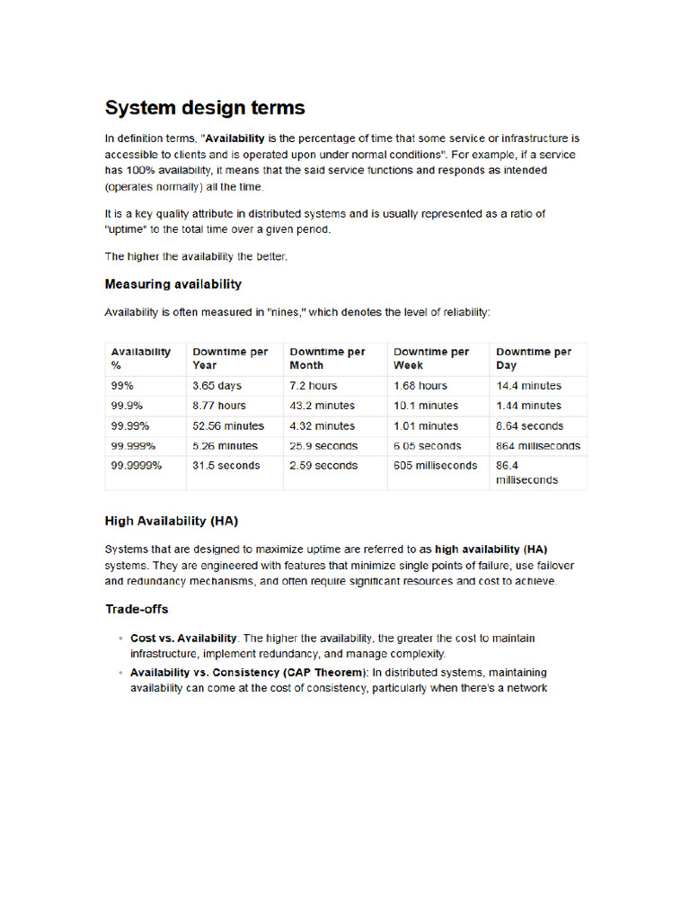 System Design Terminlogies | PDF