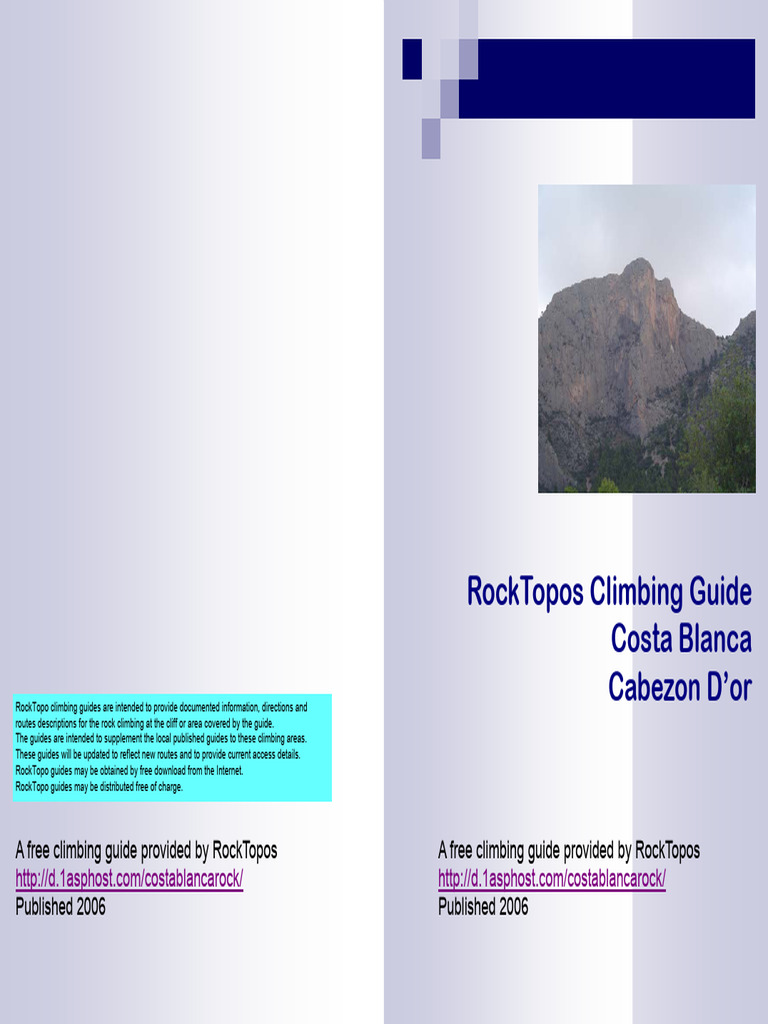 Topo Cabezon | PDF | Rock Climbing | Sport Variants