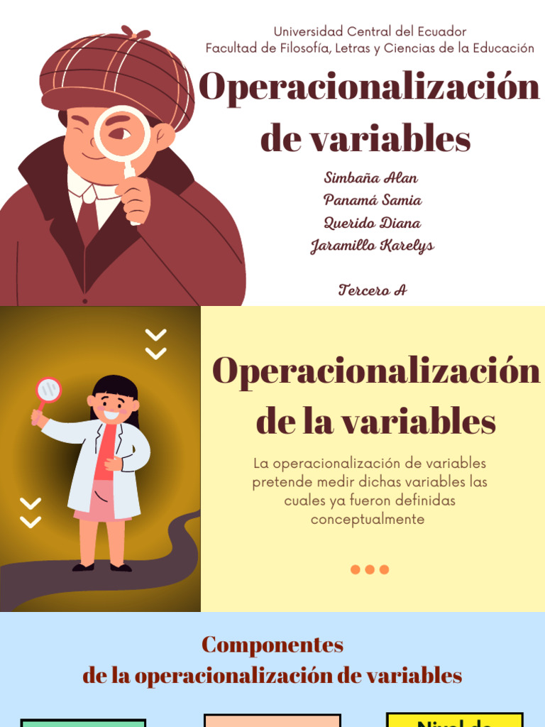 Grupo 9 - Operacionalización de Variables | PDF | Science | Metodología