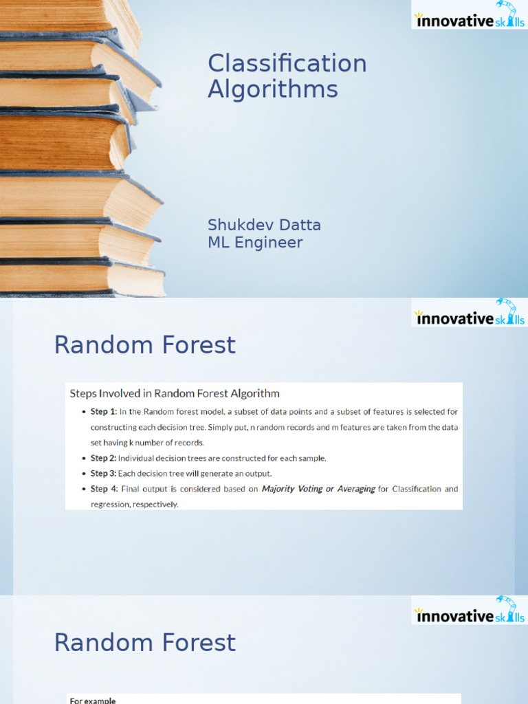 Classification Algorithms | PDF