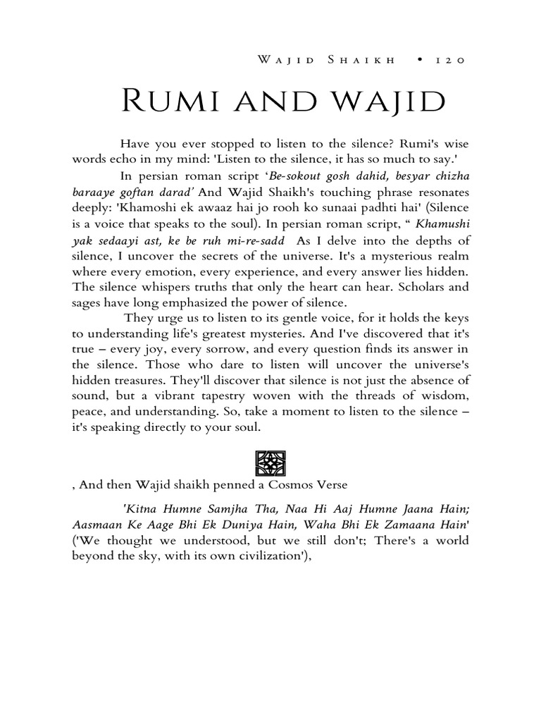 rumi-and-wajid- | PDF | Silence
