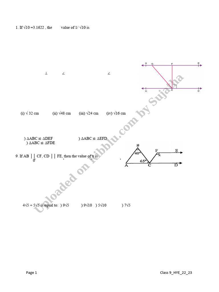 velammal | PDF | Triangle | Line (Geometry)