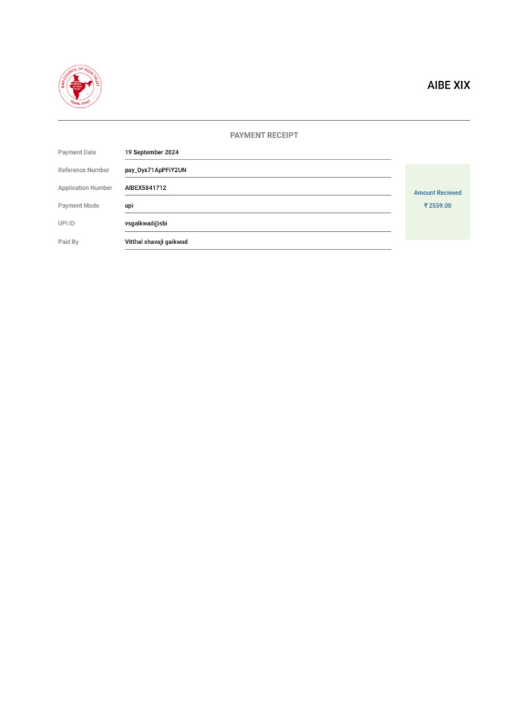 AIBE XIX - Make Payment | PDF