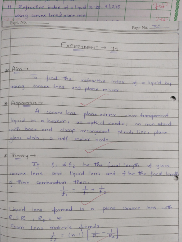 Physics Experiment 11 | PDF | Components | Optics
