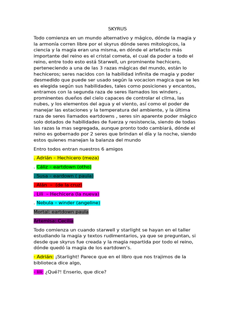 Skyrus Guión Terminado | PDF