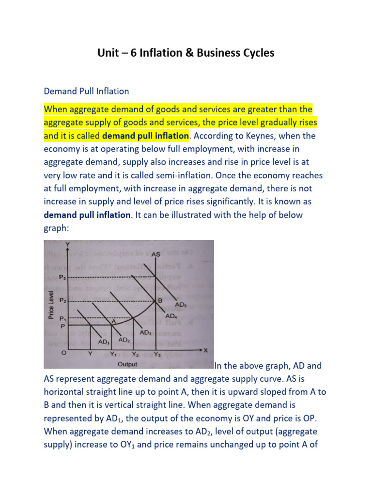 Unit - 6 Inflation & Business Cycles | PDF | Inflation | Fiscal Policy