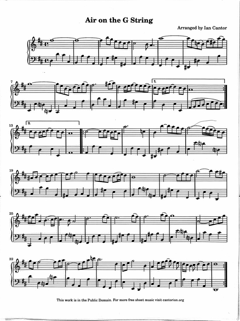 Air On G String - J.S. Bach | PDF