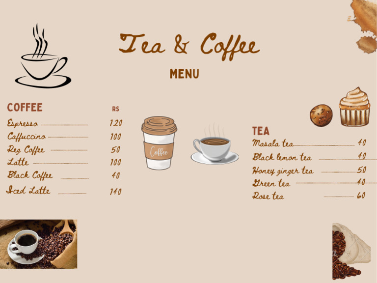Tea & Coffee (1) Menu | PDF