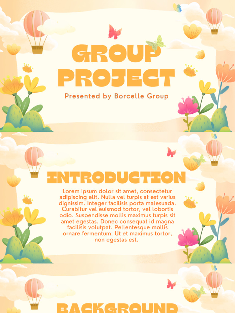 Yellow and Orange Cute Aesthetic Group Project Presentation | PDF