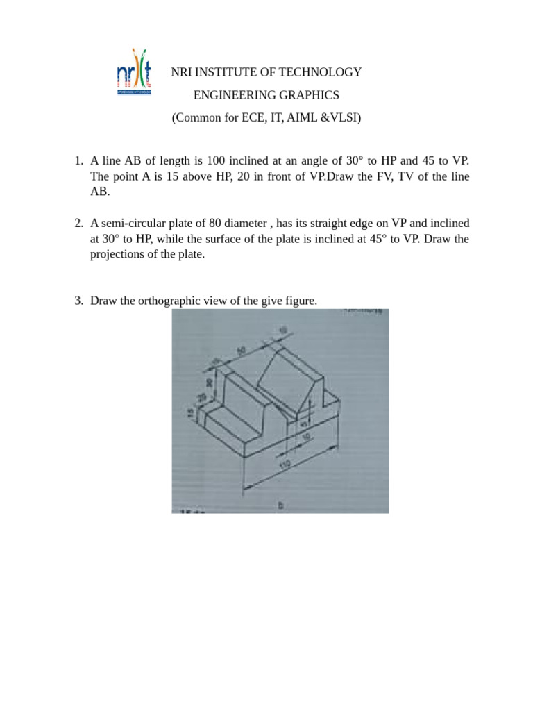 Engineering Graphics Projections Guide | PDF