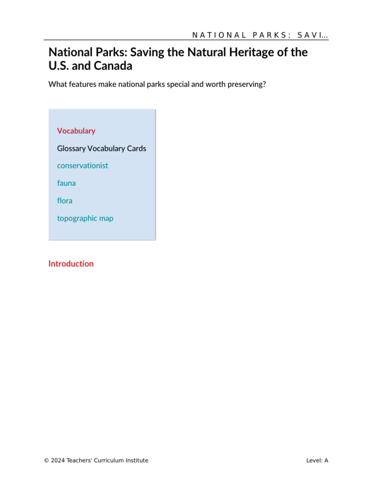 National Parks - Saving The Natural Heritage of The U.S. and Canada ...