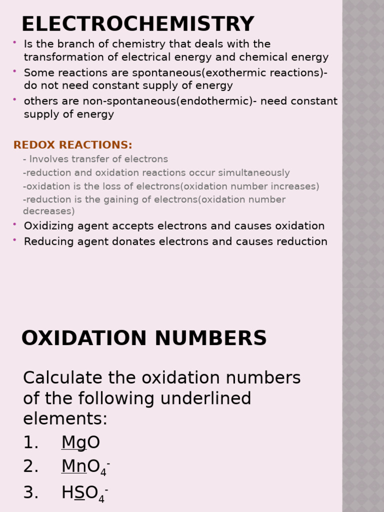 ELECTROCHEMISTRY | PDF | Redox | Electrode