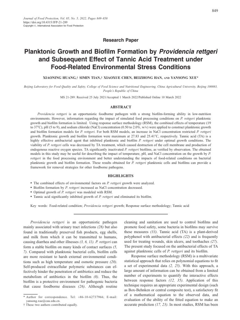 1. Providencia Rettgeri | PDF | Biofilm | Cell Membrane