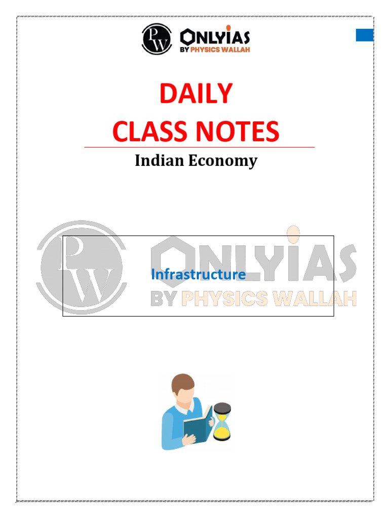 _Indian Economy : Infrastructure || Daily Class Notes | PDF | Public ...