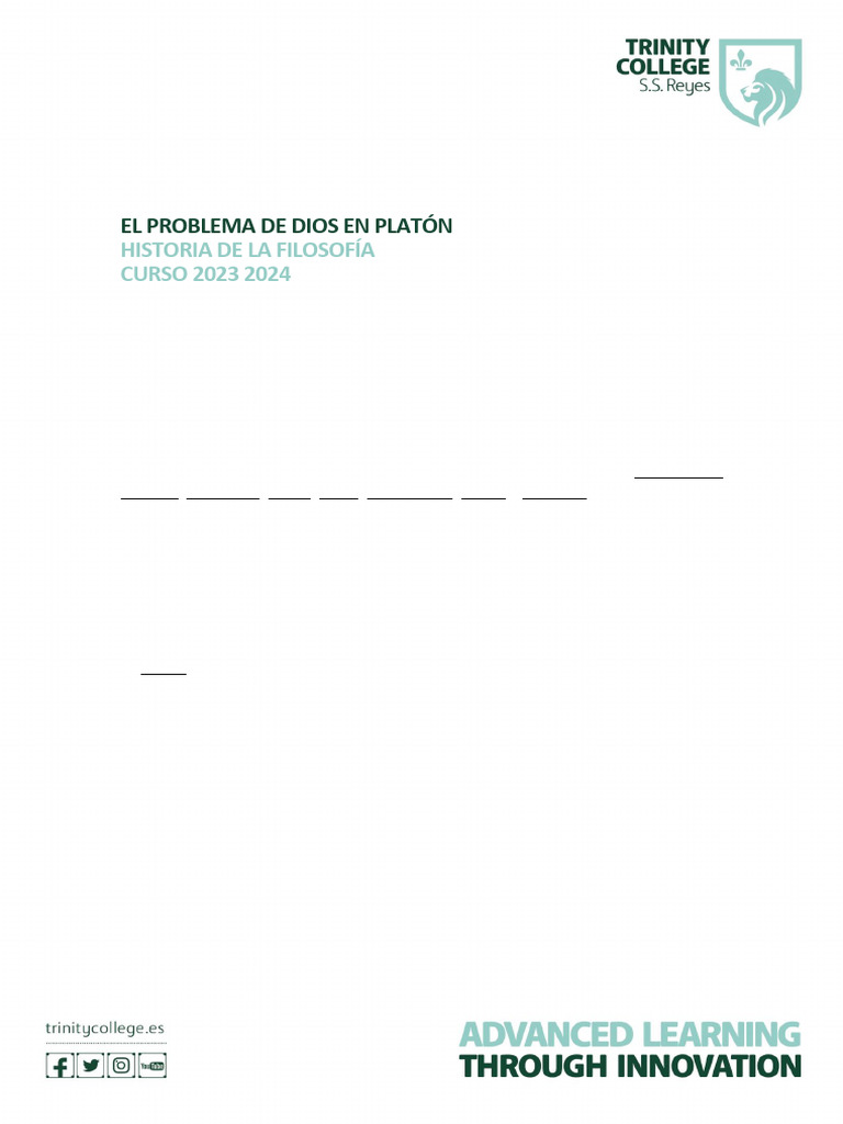 (1a) El Problema de Dios en Platón | PDF