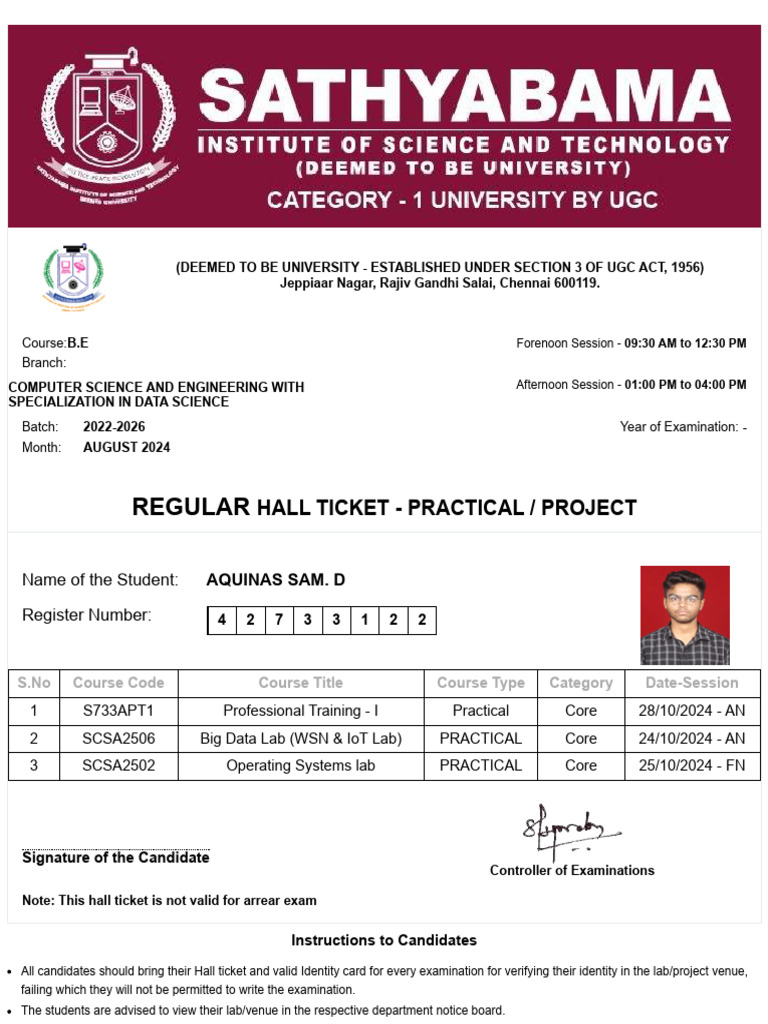 PT1 hallticket | PDF | Computing | Computer Science