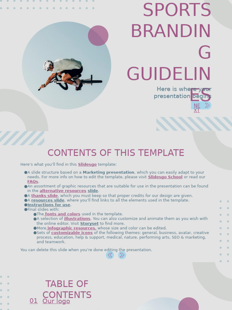 Sports Branding Guidelines Template | PDF | Planets | Planets In Astrology