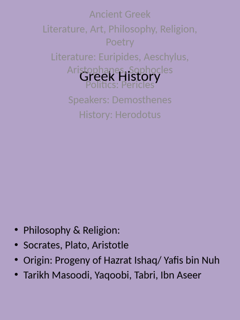 Overview of Ancient Greek History | PDF