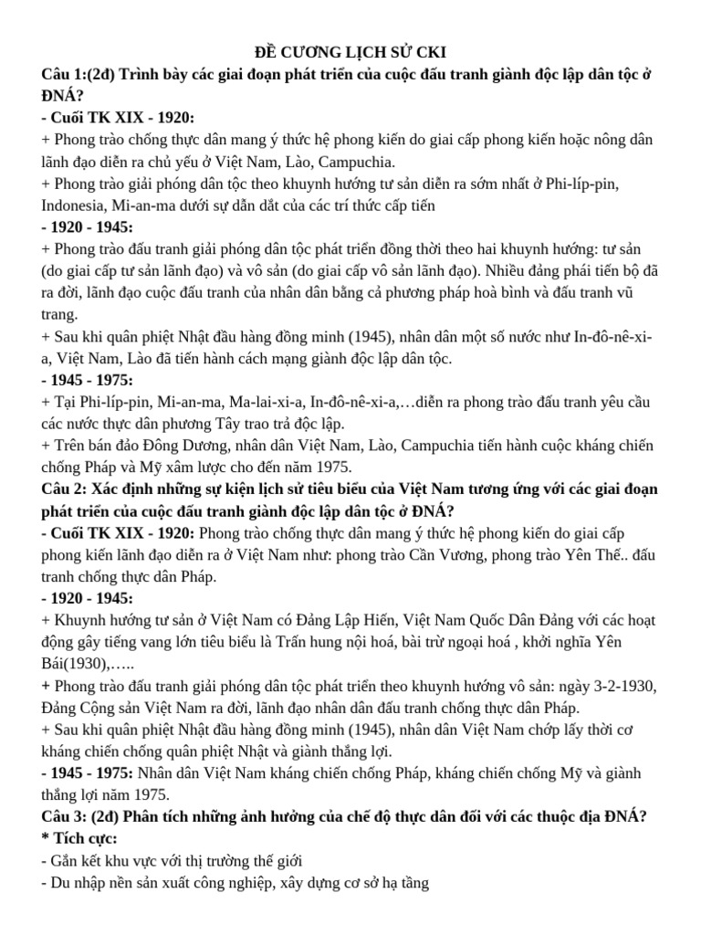 Lịch Sử ck1 | PDF
