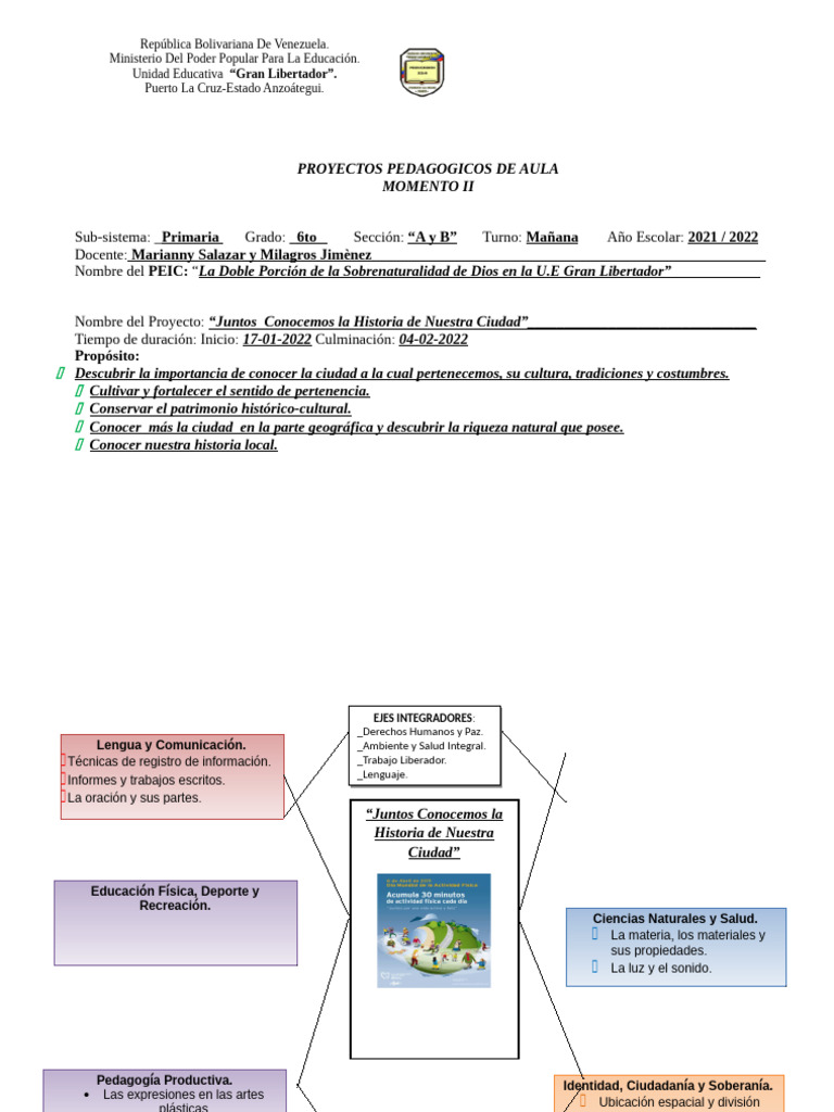 6to B-PROYECTO1 DE AULA II MOMENTO | PDF | Comunicación | Realidad