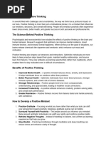 The Power of Positive Thinking | PDF | Optimism | Mindset