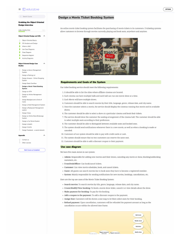 Design A Movie Ticket Booking System | PDF