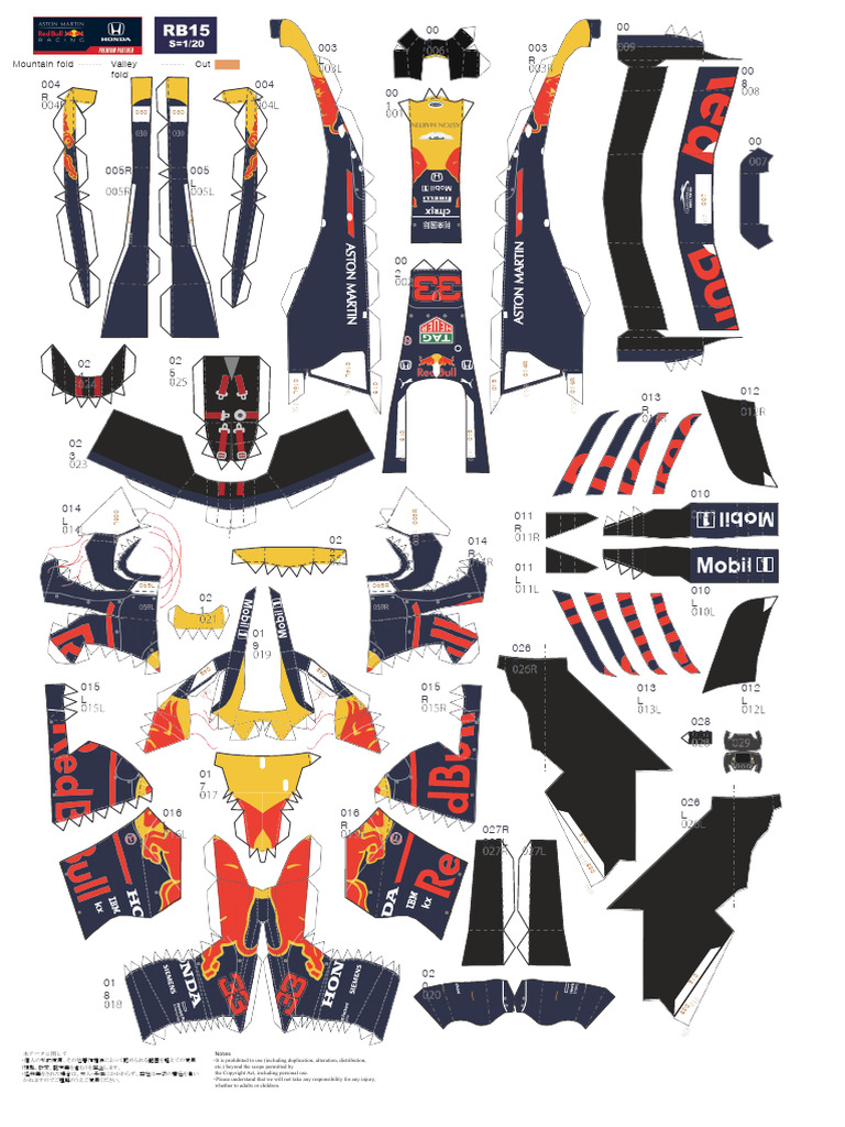 Papercraft Red Bull RB19 A Color | PDF