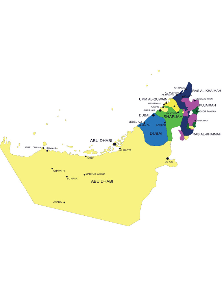 UAE Cities and Map Overview | PDF
