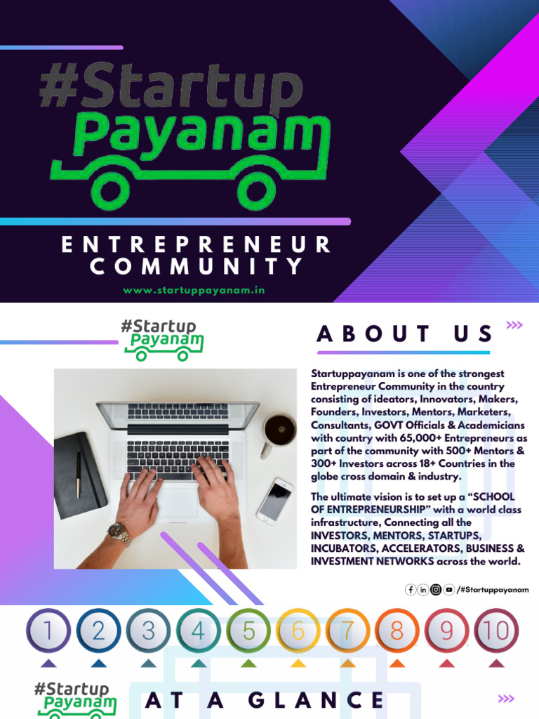 Startuppayanam Entrepreneur Community Profile V1.0 | PDF | Startup Company | Small Business ...