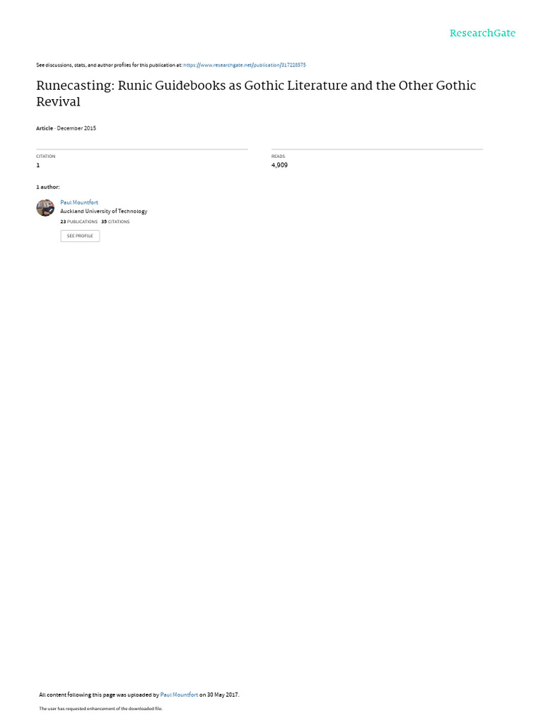 Runecasting-RunicGuidebooksasGothicLiterature | PDF | Runes | Heathenry ...