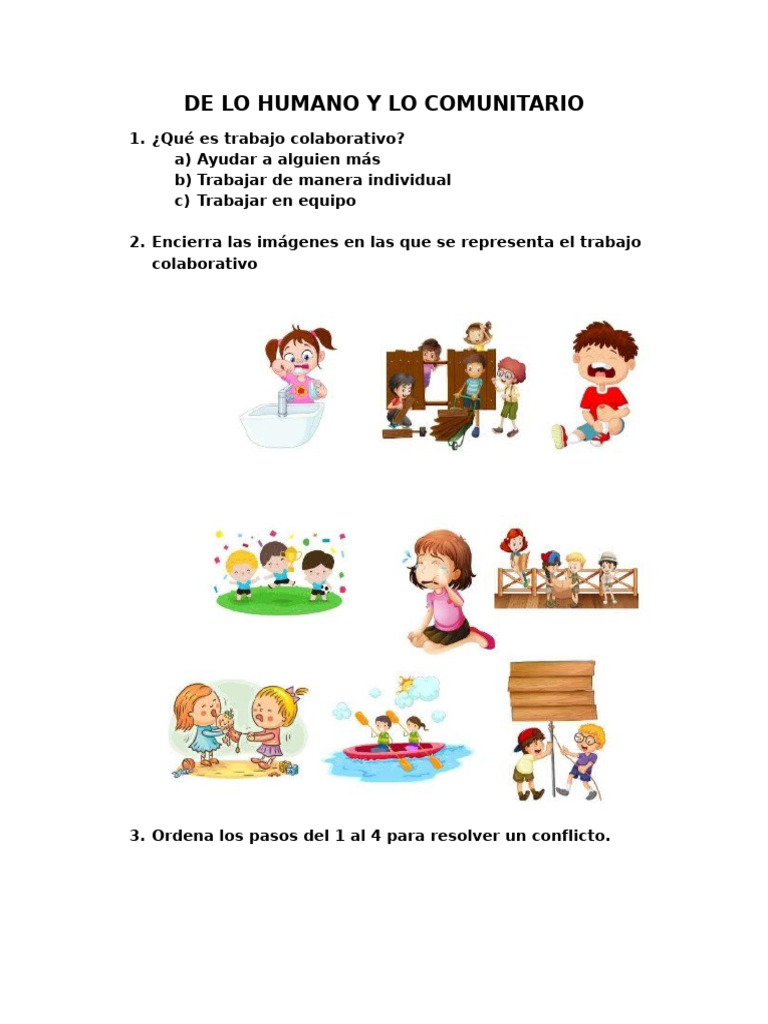 Examen de Lo Humano y Lo Comunitario | PDF