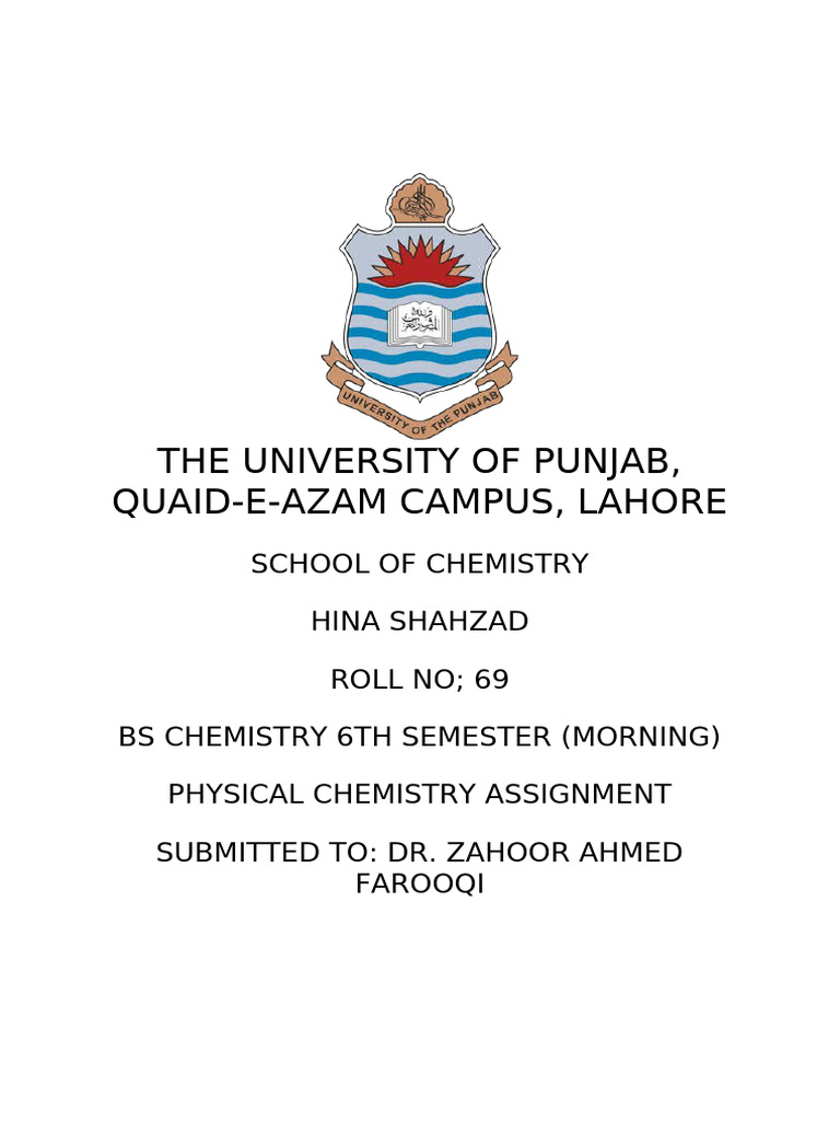 Physical Che Assignment | PDF | Catalysis | Redox