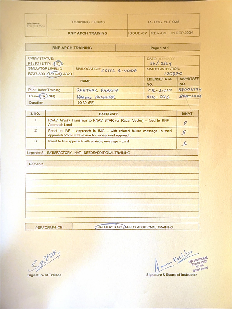 RNP Apch Training | PDF