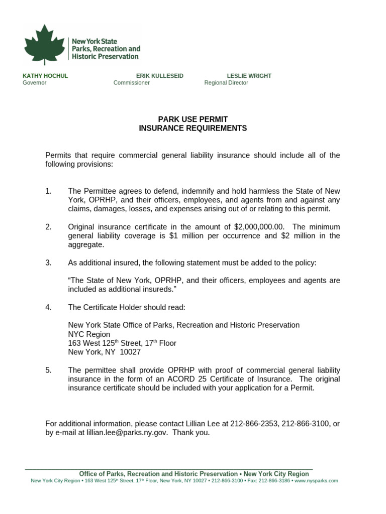 Permit-Park Insurance 2023 | PDF